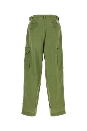 Kenzo Cotton Cargo Pants With Logo Detail