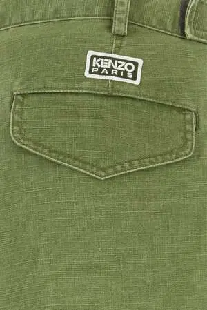 Kenzo Cotton Cargo Pants With Logo Detail
