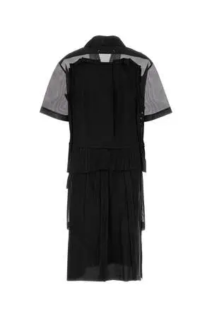 MAISON MARGIELA Mesh Shirt Dress With Viscose Inserts