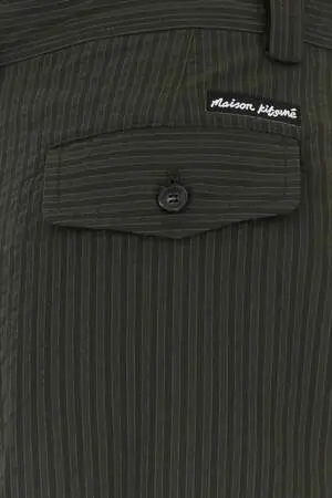Maison Kitsuné Embroidered Polyester Blend Trousers