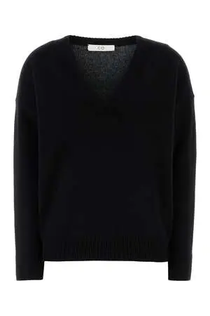 Co Cashmere V-neck Sweater - Black