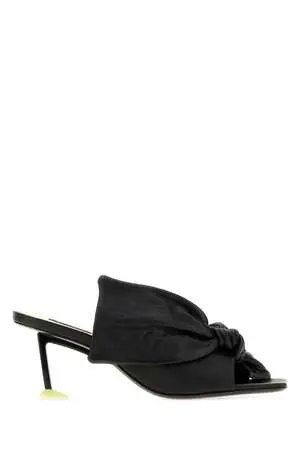 Givenchy Leather Boudoir Mules With Bow Detailing