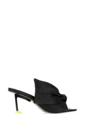 Givenchy Leather Boudoir Mules With Bow Detailing
