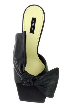 Givenchy Leather Boudoir Mules With Bow Detailing