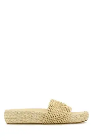 Chloé Isla Raffia Slide Slippers
