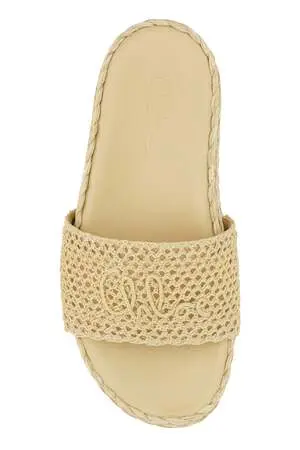 Chloé Isla Raffia Slide Slippers