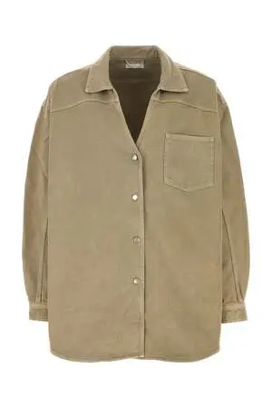 1989 STUDIO Army Denim Oversize Shirt - Green