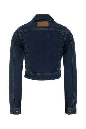 MARINE SERRE Dark Denim Jacket With Moon Print