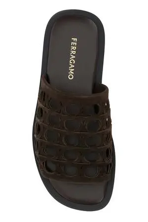 FERRAGAMO Suede Barbados Slippers