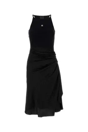 Givenchy Stretch Cotton Dress With Logo Embroidery And 4g Metal Detail
