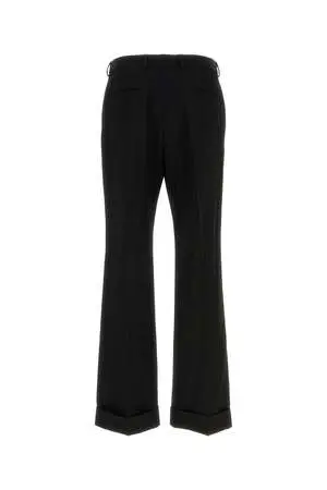Valentino Garavani Wool Trousers With Central Ironed Pleats