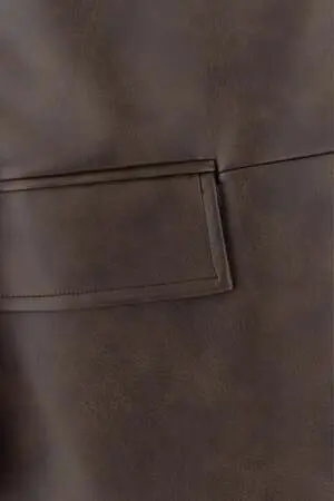 LE SULLY STUDIO Synthetic Leather Blazer