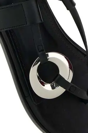 ALOHAS Leather Morosia Thong Sandals - Black