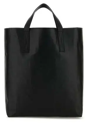 VIVIENNE WESTWOOD Medium Sarah Shopping Bag In Smooth Leather - Black