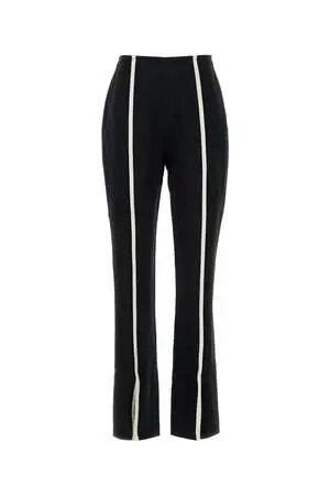 Nanushka Satin Pants With Side Zip And Hem Slits