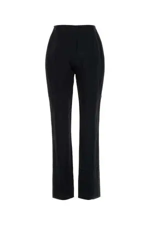 Nanushka Satin Pants With Side Zip And Hem Slits