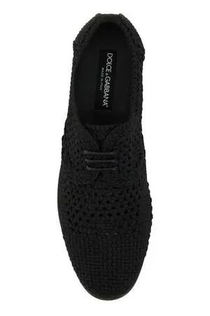 Dolce & Gabbana Crochet Derby Lace-up Shoes - Black