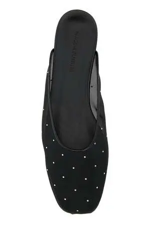 Magda Butrym Mesh Slippers With Crystal Embellishments