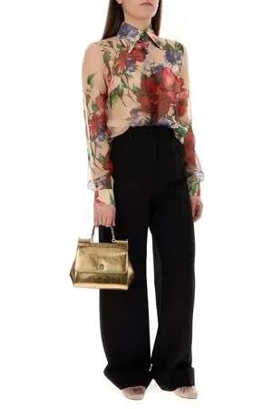Dolce & Gabbana Wool Tailored Pleated Trousers - Black