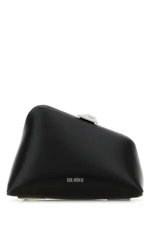 Attico Leather Clutch With Logo
