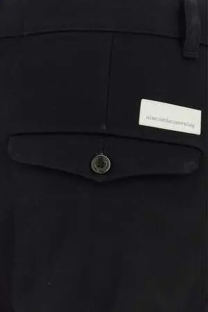 NINE:INTHE:MORNING Stretch Cotton Blend Tailored Trousers With Logo Detail