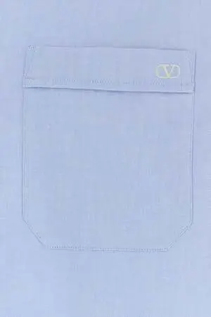Valentino Garavani Powder Oxford Shirt - Blue