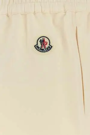 Moncler Cotton Bermuda Shorts With Logo Patch