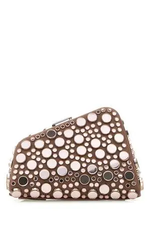 Attico Embellished Leather Clutch