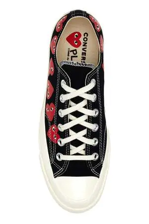 Play Comme Des Garcon X Converse Canvas Sneakers - Black