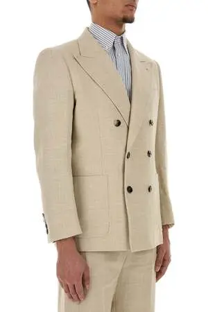 Valentino Garavani Beige Linen Blend Blazer
