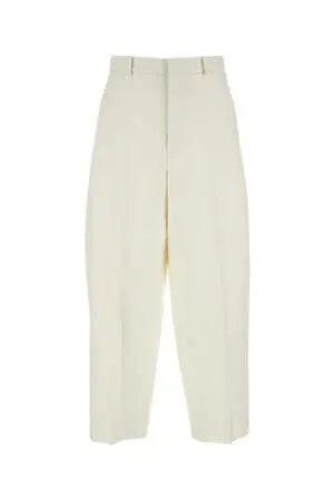 Valentino Garavani Ivory Wool Blend Pant - White