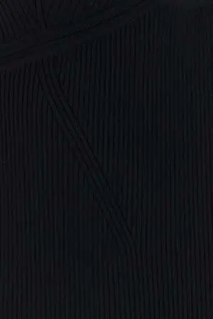 Nanushka Ribbed Stretch Viscose Blend Top With Cut-out Detail