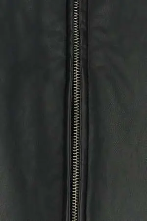 Random Identities Leather Jacket With Teddy Inserts