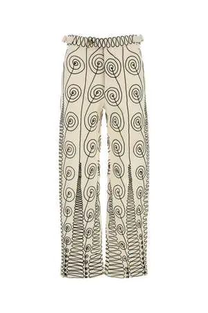 BODE Embroidered Wool Quillwork Pants
