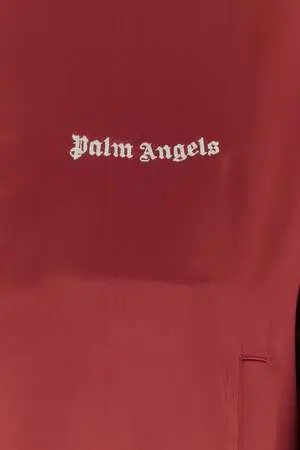 Palm Angels Viscose Bomber Jacket With Embroidered Logo