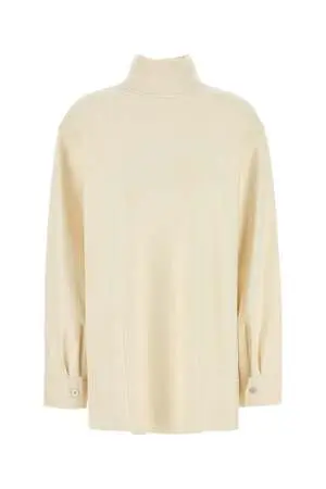 JIL SANDER Wool Blend High Neck Blouse