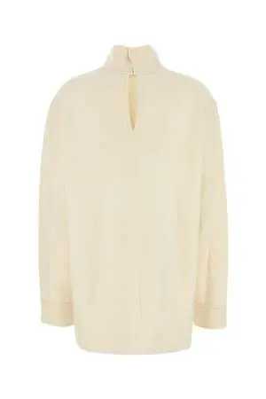 JIL SANDER Wool Blend High Neck Blouse
