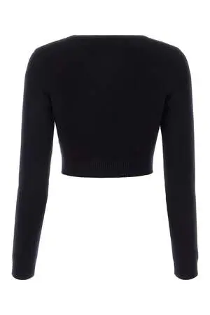 JIL SANDER Midnight Wool Cropped Sweater