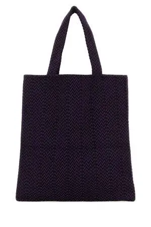 LANVIN Embroidered Canvas Shopping Bag
