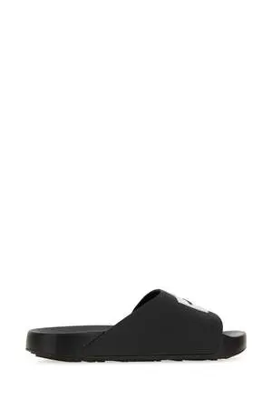 Givenchy Rubber Slides With Logo Label - Black