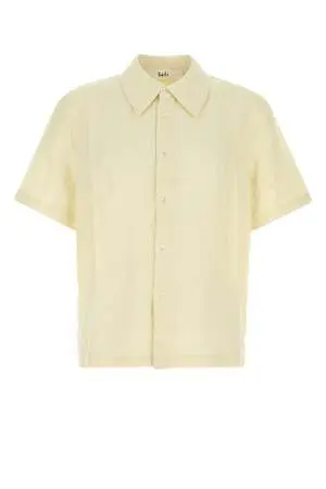 Séfr Cream Linen And Cotton Dayot Shirt - Yellow