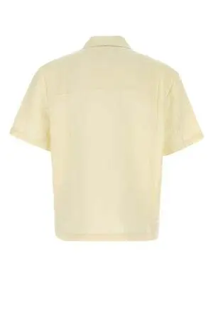 Séfr Cream Linen And Cotton Dayot Shirt - Yellow