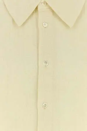 Séfr Cream Linen And Cotton Dayot Shirt - Yellow