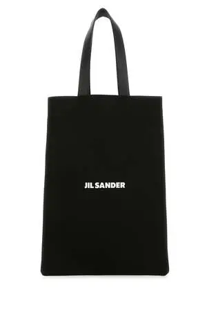JIL SANDER Canvas Tote Bag - Black