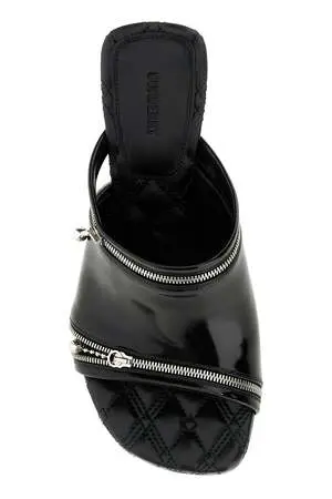 Burberry Leather Peep Mules