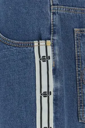 Eytys Wide-leg Denim Jeans With Contrasting Logo Bands