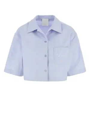 Givenchy Powder Cotton Cropped Shirt