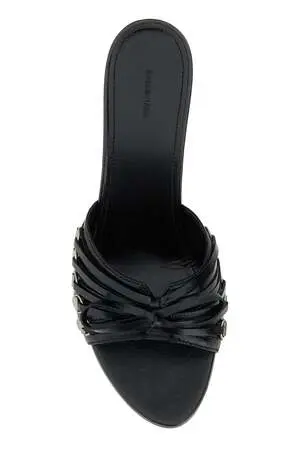 Balenciaga Leather Cagole Mules - Black