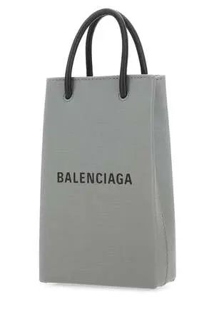 Balenciaga Leather Phone Case - Grey