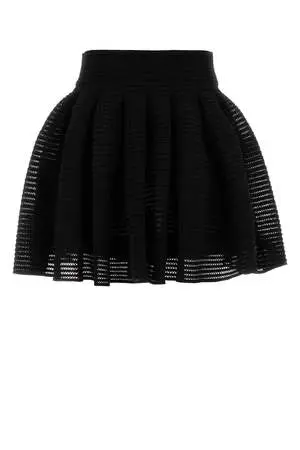 Alaïa Knit Balloon Mini Skirt - Black